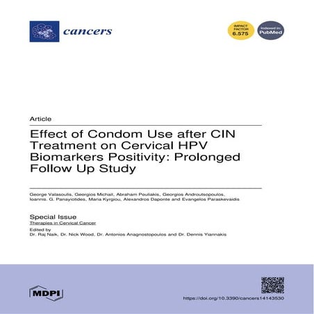 Effect of Condom Use after CIN Treatment on Cervical HPV Biomarkers ...