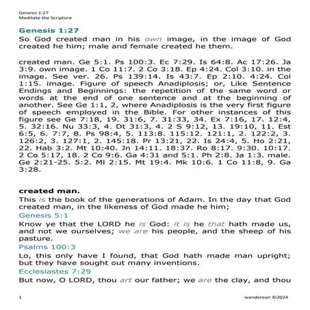 Genesis 1:27 - Meditate the Scripture Daily bit by bit | PDF ...