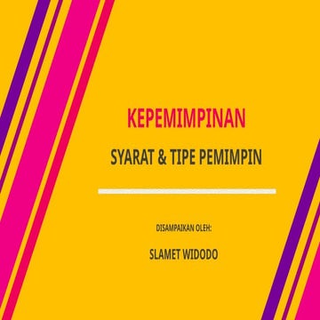 27. KEPEMIMPINAN - SYARAT & TIPE PEMIMPIN.pptx