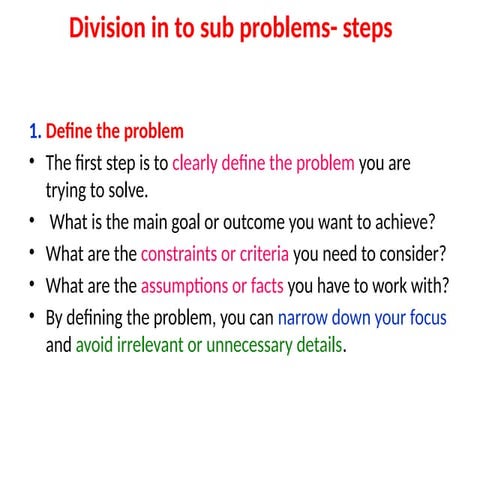 define the problem you are trying to solve.27.10.23.pptx