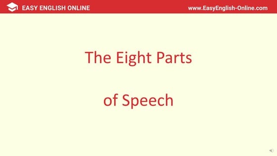 Parts of speech | PPTX