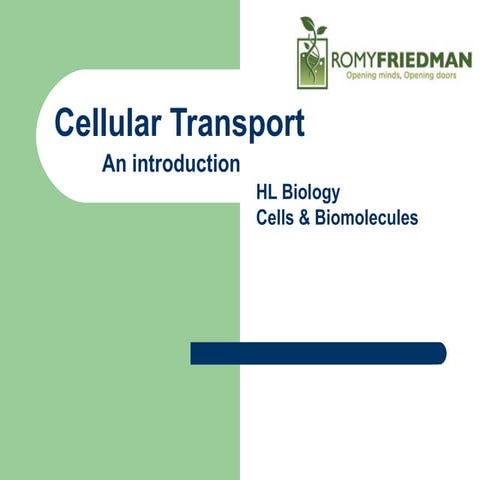 Cellular Transport | PPT