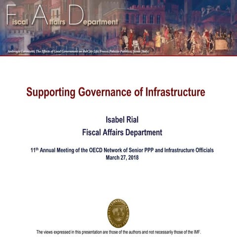 New developments in the infrastructure space in OECD countries - Isabel ...