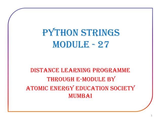 Python String Module Number 27 With Examples Ppt 3877