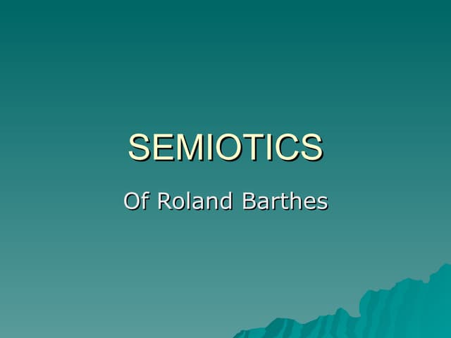 Semiotics | PPTX