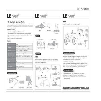 LightEver LED Bike Light Set User Guide | PDF