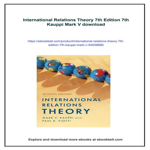 International Relations Theory 7th Edition 7th Kauppi Mark V | PDF