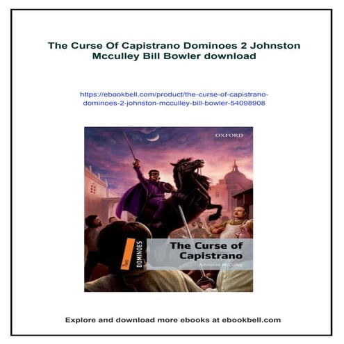 The Curse Of Capistrano Dominoes 2 Johnston Mcculley Bill Bowler | PDF