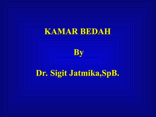 Pengenalan kamar bedah | PPT