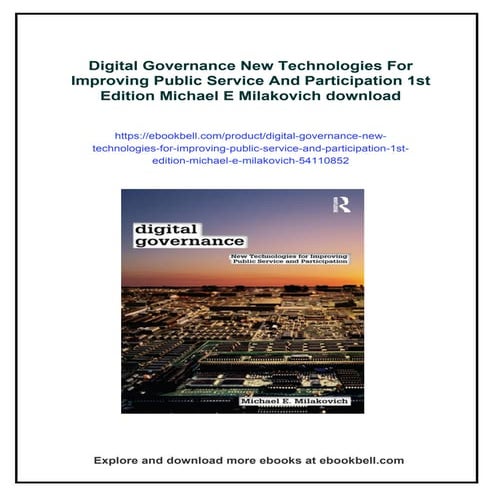 Digital Governance New Technologies For Improving Public Service And ...