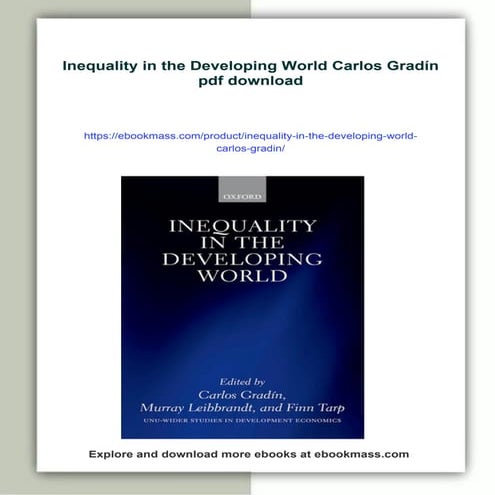 Inequality in the Developing World Carlos Gradín | PDF