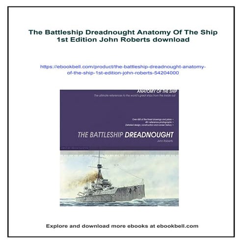 The Battleship Dreadnought Anatomy Of The Ship 1st Edition John Roberts ...