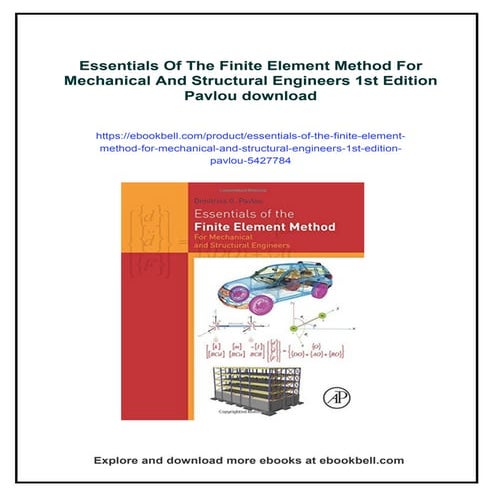 Essentials Of The Finite Element Method For Mechanical And Structural Engineers 1st Edition ...