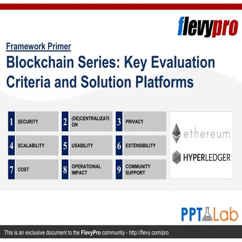 Blockchain Series: Key Evaluation Criteria and Solution Platforms | PPT