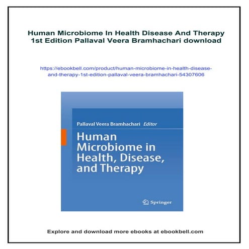 Human Microbiome In Health Disease And Therapy 1st Edition Pallaval Veera Bramhachari | PDF