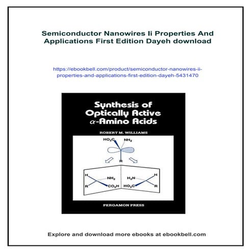 Semiconductor Nanowires Ii Properties And Applications First Edition ...
