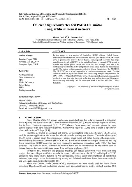 Speed Control of FSTP Inverter Fed Induction Motor Drive with a Neural Network Control | PDF
