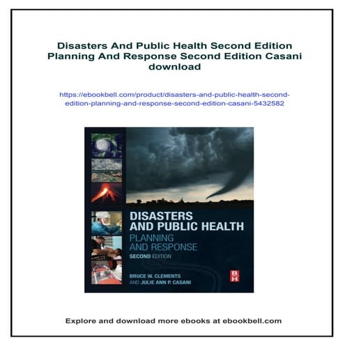 Disasters And Public Health Second Edition Planning And Response Second ...