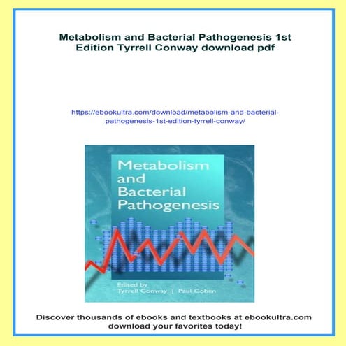Metabolism and Bacterial Pathogenesis 1st Edition Tyrrell Conway | PDF