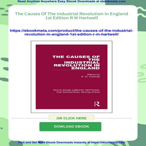 The Causes Of The Industrial Revolution In England 1st Edition R M ...