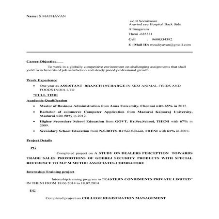 palleti satish cv original | DOCX