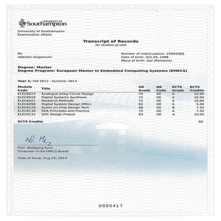 Transcript_Southampton | PDF