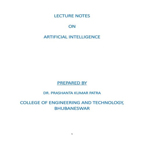 271 Ai Lect Notes Pdf
