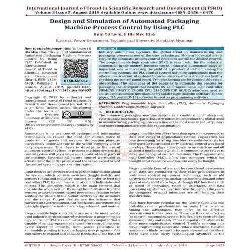 Design and Simulation of Automated Packaging Machine Process Control by ...