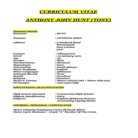 Owama Cv | DOC