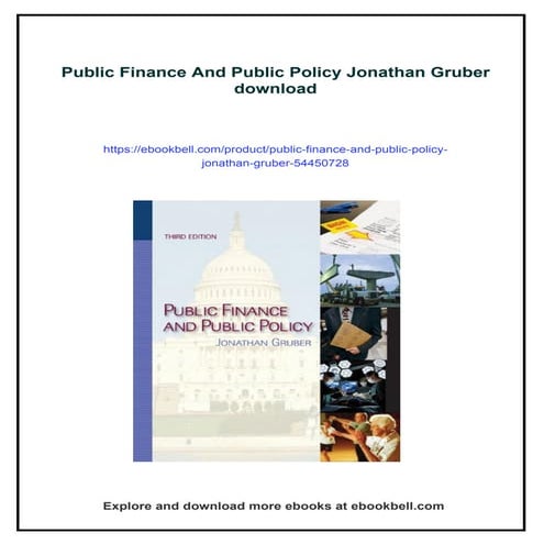 Public Finance And Public Policy Jonathan Gruber | PDF
