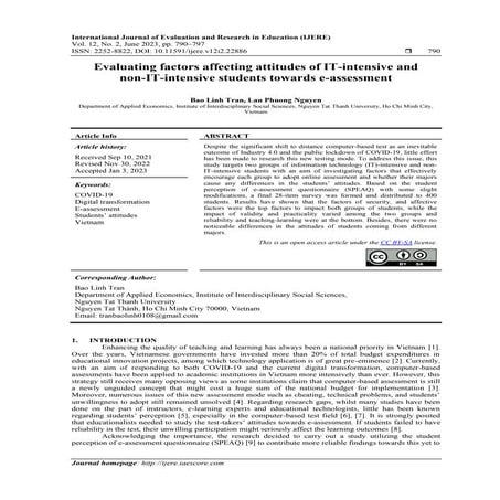 Evaluating factors affecting attitudes of IT-intensive and non-IT-intensive students towards e ...