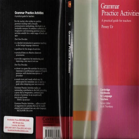 Grammar Practice Activities a Practical Guide for Teachers by Penny ur ...