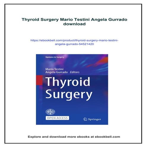 Thyroid Surgery Mario Testini Angela Gurrado | PDF