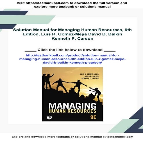 Solution Manual for Managing Human Resources, 9th Edition, Luis R ...