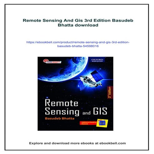 Remote Sensing And Gis 3rd Edition Basudeb Bhatta | PDF