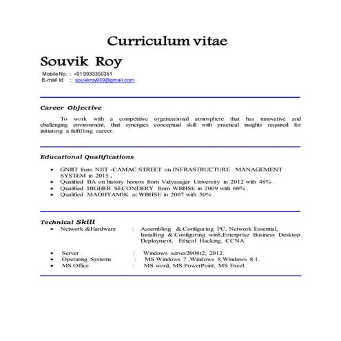 TCS CV Format | DOC