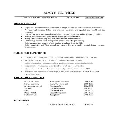 Work Resume | PDF