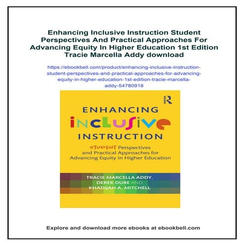 Enhancing Inclusive Instruction Student Perspectives And Practical ...