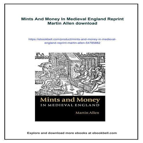 Mints And Money In Medieval England Reprint Martin Allen | PDF