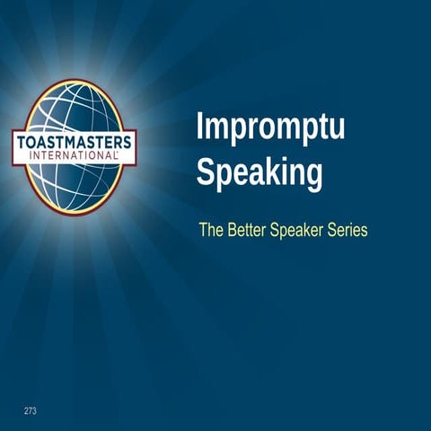 Impromptu Speaking | PPT