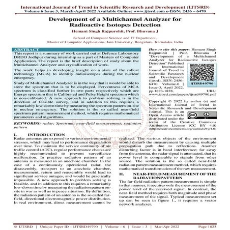 Development of a Multichannel Analyzer for Radioactive Isotopes ...