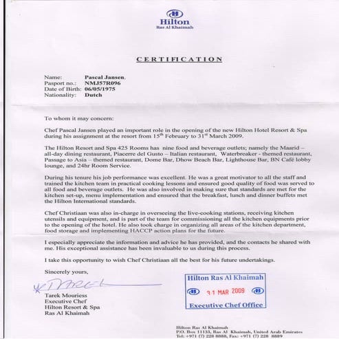 Pre-opening certificate RAK | PDF