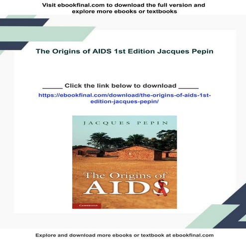 The Origins of AIDS 1st Edition Jacques Pepin | PDF