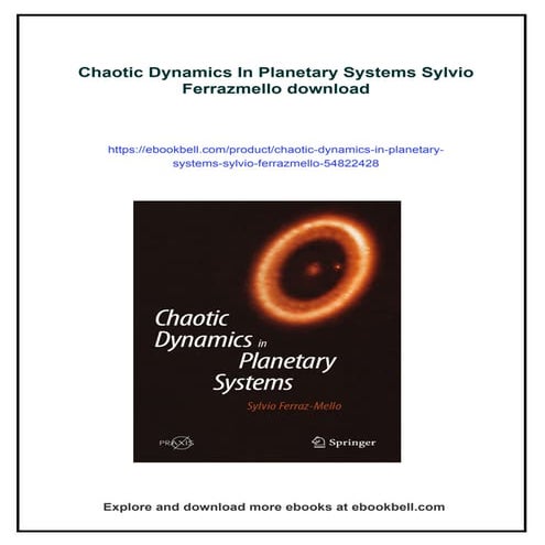 Chaotic Dynamics In Planetary Systems Sylvio Ferrazmello | PDF