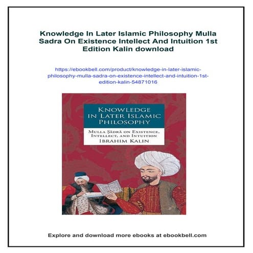 Knowledge In Later Islamic Philosophy Mulla Sadra On Existence ...