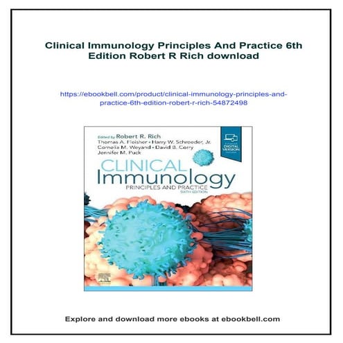 Clinical Immunology Principles And Practice 6th Edition Robert R Rich | PDF