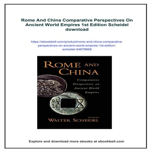 Rome And China Comparative Perspectives On Ancient World Empires 1st ...