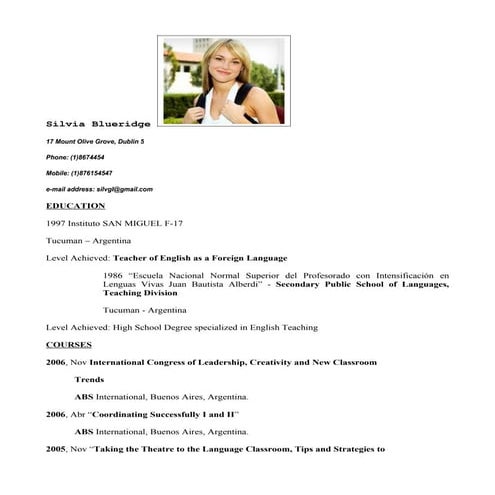 teacher cv | DOC