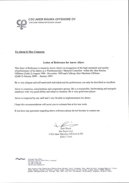 Reference Letter from Swift | PDF