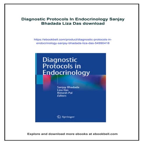 Diagnostic Protocols In Endocrinology Sanjay Bhadada Liza Das | PDF
